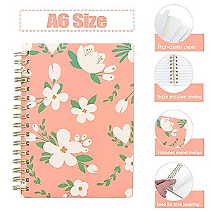 EOOUT 4 Pack Mini Spiral Notebook, A6 Cute Pocket Notebooks, Aesthetic Notebook, Small Journal Ruled Memo Notepad for School for Women for Travel for Kids