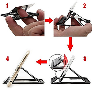 iMangoo iPhone Kickstand, iPad Mini Kickstand, Multi-Angle Holder Tablet Dock Adjustable Foldable Cradle Portable Desk Stand Fold-up Smartphone Stands Holders for Apple iPhone, iPad, Samsung, OnePlus