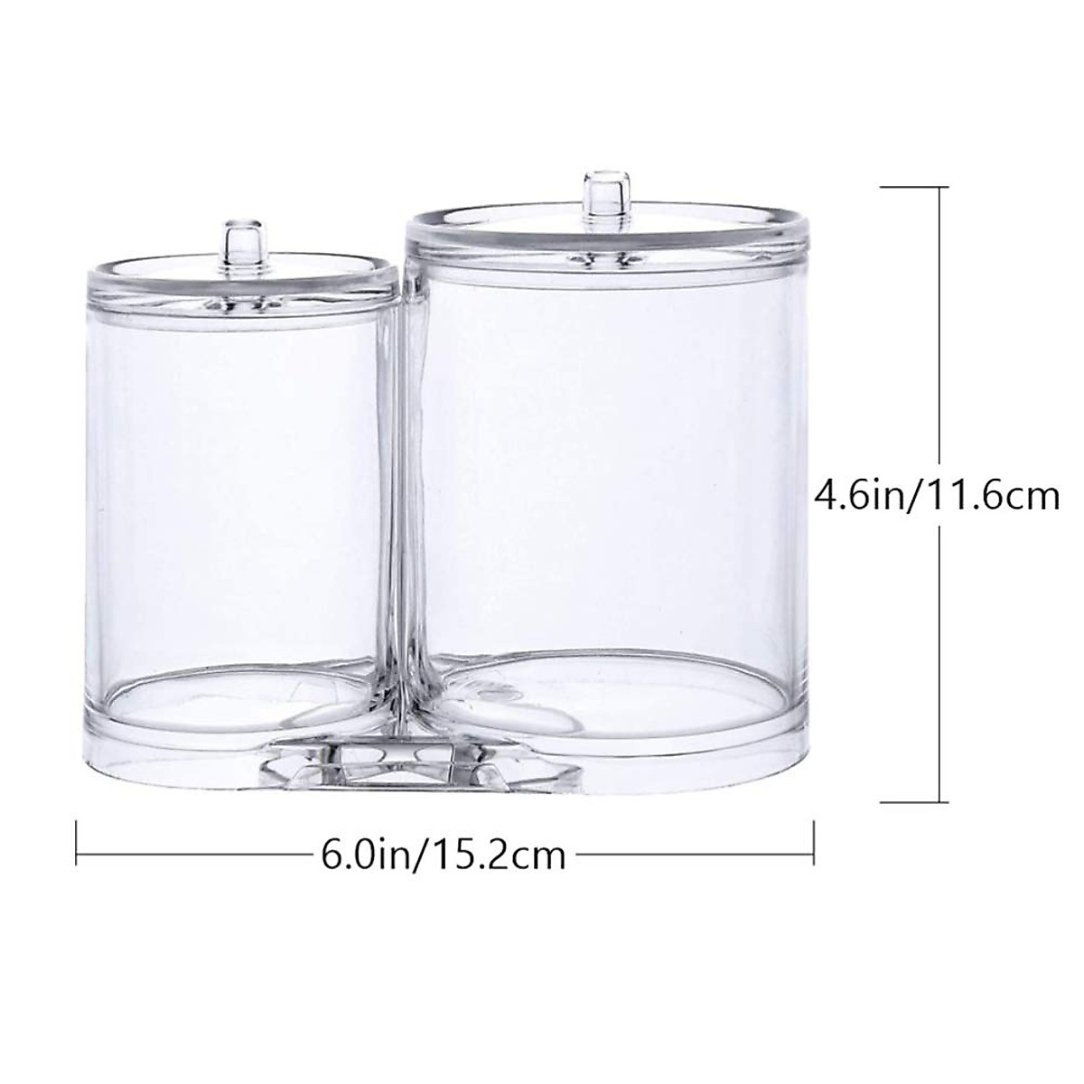 Cabilock Cotton Swab Holder Transparent Conjointed Cotton Swabs Storage Box Makeup Cotton Pads Box Toothpick Cass Cosmetic Organizer Holder for Home Bathroom Washroom Supplies Bathroom Containers