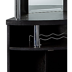 Home Source Corner Bar Unit, Black