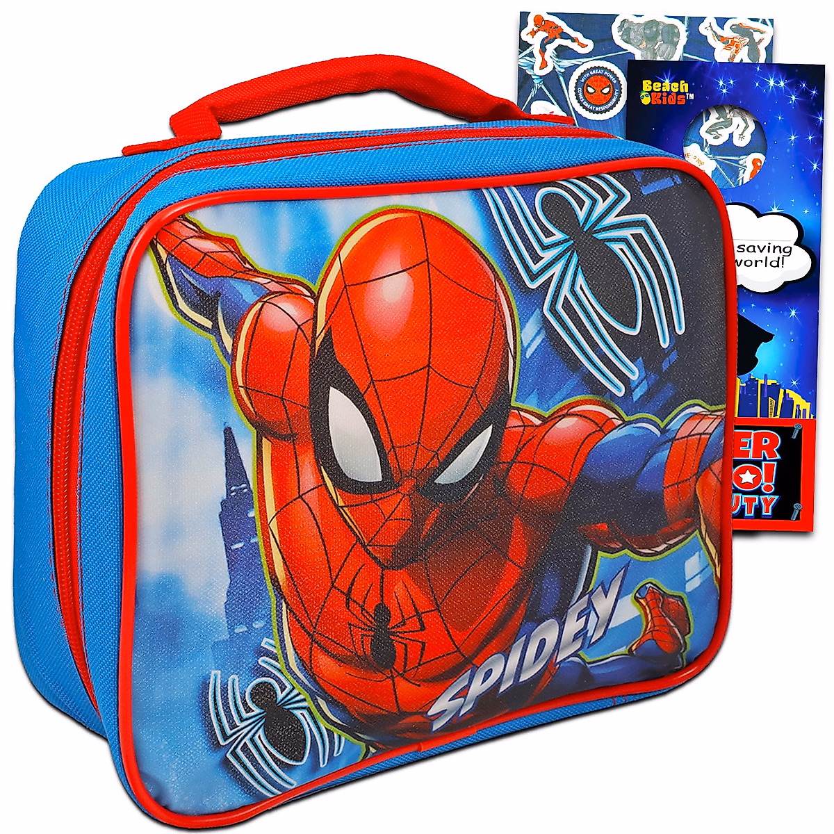 Marvel Shop Spiderman Lunch Box for Boys, Red/Multicolor, Meal Holder