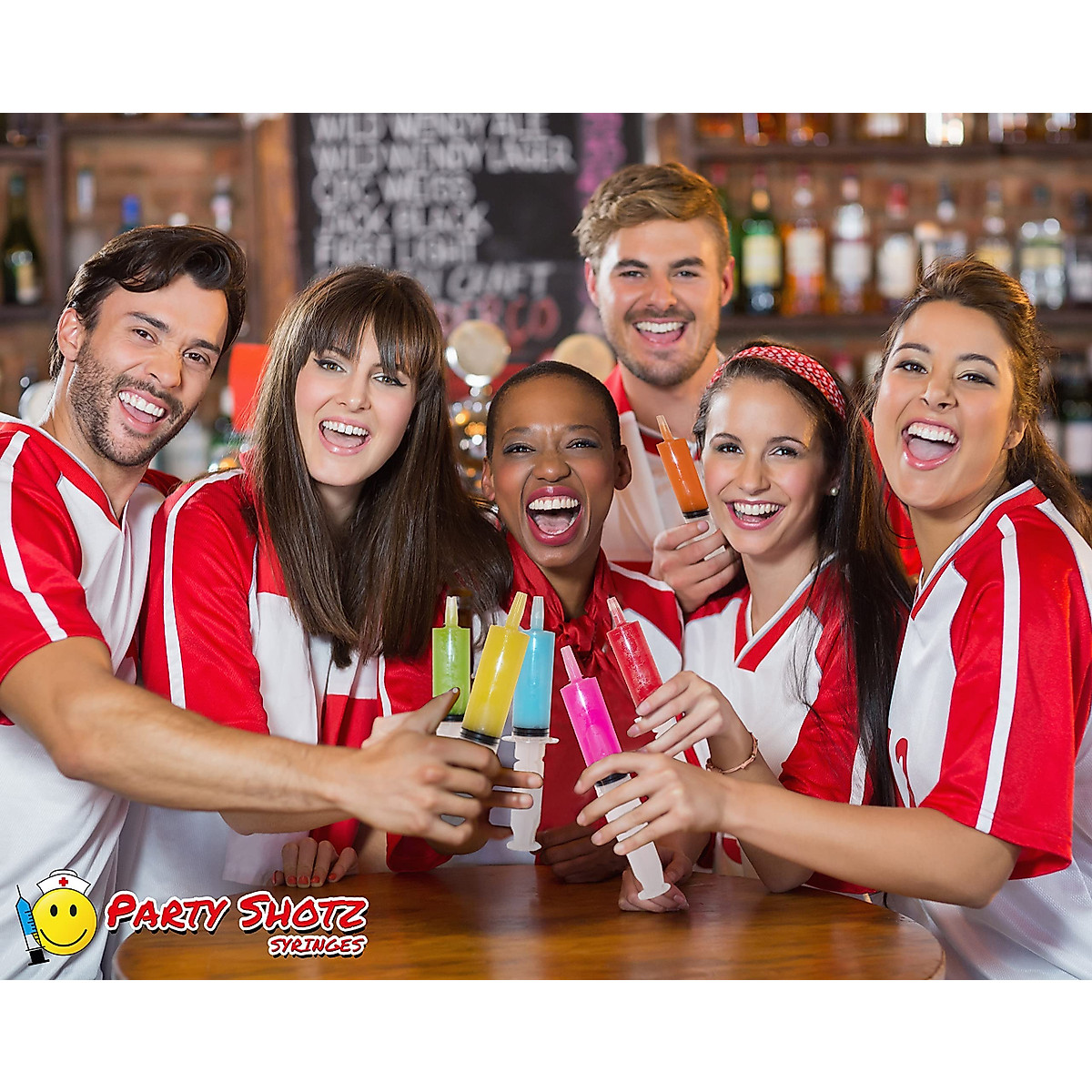 Party Shotz Jello Shot Syringes (Large 2oz with CAPS) Plastic Reusable Shots for Halloween, Christmas, Thanksgiving, Bachelorette Parties Favors - 60ml (2oz Jello Syringes, 36)