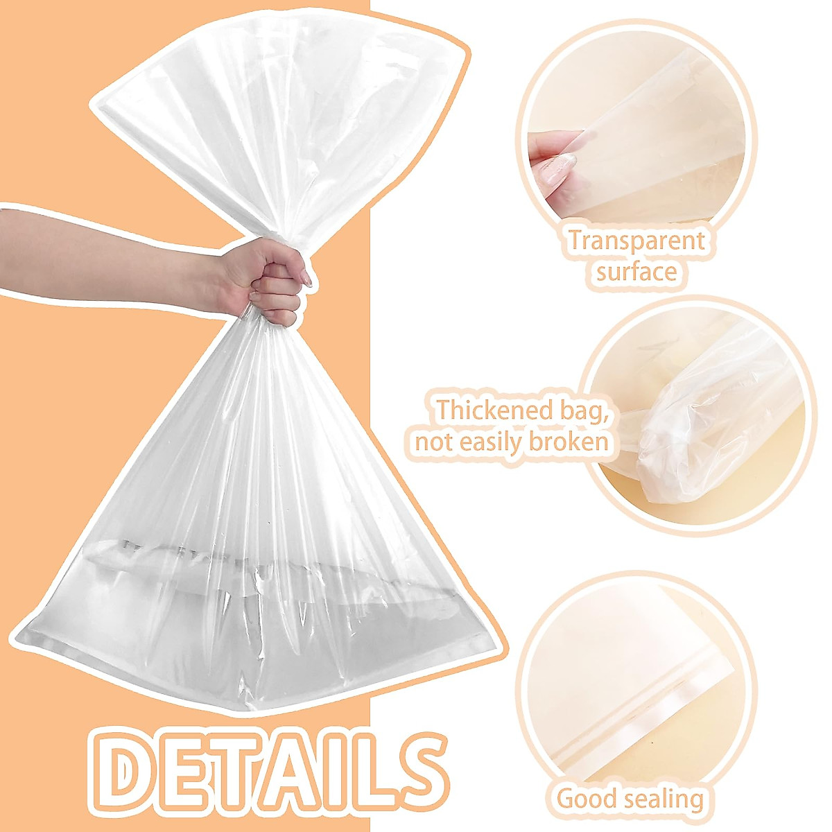 16Pcs Food Storage Bags,5 Gallon Bucket Liner Bags,Turkey Brining Bags,Food Grade Bucket,Plastic Storage Bags for Marinating and Brining,Meat,Thanksgiving,20 x 28 Inch,4Mil