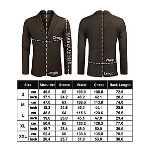 COOFANDY Men's Casual Blazers Slim Fit Sport Coats Lightweight Two Button Suit Jackets Brown