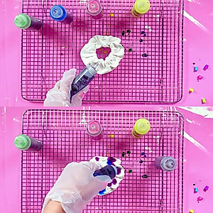 10 Pack White Cotton Scrunchies for Tie Dye Hair Elastic Hair Ties Pony Tail Holder for Party