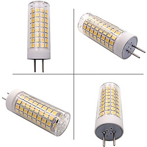 ZHENMING GY6.35 G6.35 LED Bulb 7W AC 110V-130V (Cannot be Used at Low Voltage 12V) Warm White 3000K Dimmable 65W Halogen Bulbs Equivalent, 5-Pack