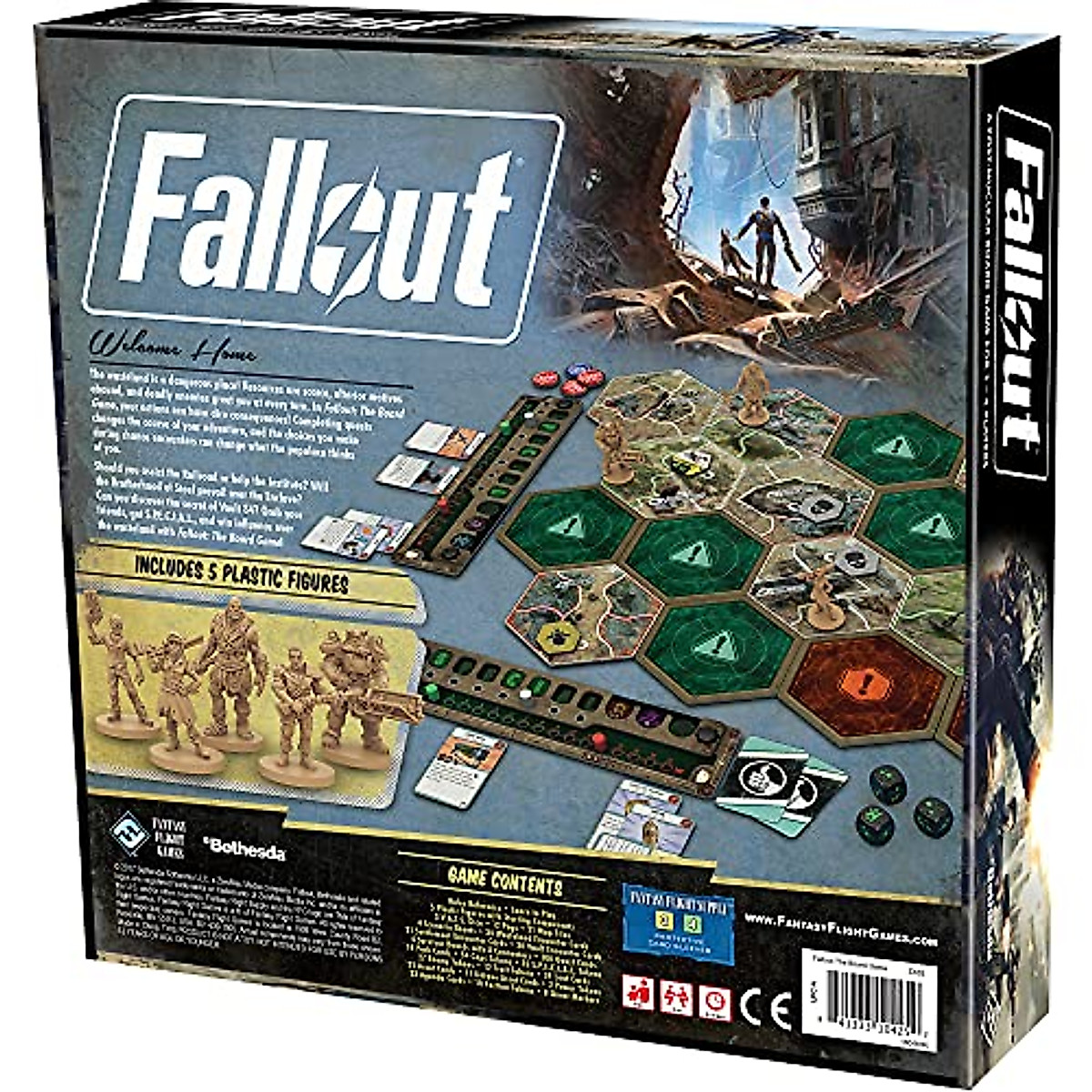 Fallout The Board Game (Base) | Strategy | Apocalyptic Adventure Game for Adults and Teens | Ages 14 and up | 1 to 4 Players | Average Playtime 2-3 Hours | Made by Fantasy Flight Games