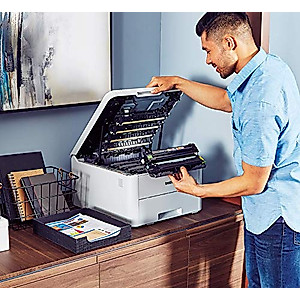 Brother HL-L3210CW Compact Digital Color Printer Providing Laser Printer Quality Results, Built-in Wireless, 250-sheet Paper Tray, 600 x 2400dpi, Works with Alexa, Bundle with JAWFOAL Printer Cable