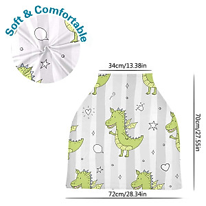 Nursing Cover Breastfeeding Scarf Funny Dragons- Baby Car Seat Covers, Stroller Cover, Carseat Canopy (d)