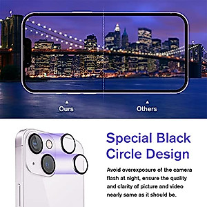 Fabunor Tempered Glass Screen Protector Compatible with iPhone 14 (6.1 inch, 2022) with Camera Lens Protector, [9H Hardness] [EZ Kit] [Automatic Alignment] [Compatible with Face ID] - 2+2 Pack