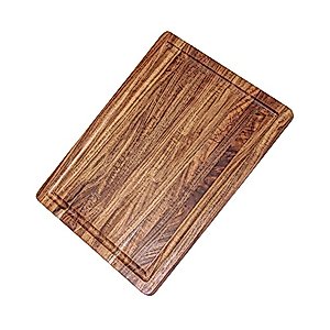 Acacia Wood Cutting Board with Juice Grooves(16" x 12")- Wooden Chopping Board for Meat, Vegetables, Fruit & Cheese