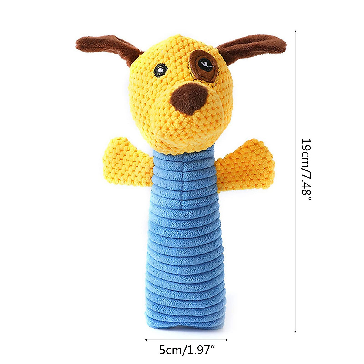 BEIDUOYANG Dog Squeaky Toys, Dog Toys, Squeaky Stuffed Animals Shape Dog Chew Toy Soft Cleaning Massage Supplies Pet Plush Animals Molar Pet Supplies