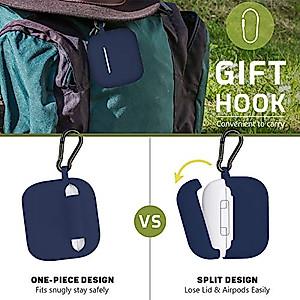 MILPROX Case Compatible for Airpods 3 Case - Soft Silicone Protective Skin Cover with Keychain/Strap, Front LED Visible, Shockproof Slim Cases Compatible for Airpod 3rd Generation