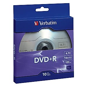 Verbatim DVD+R Bulk Box, Pack of 10