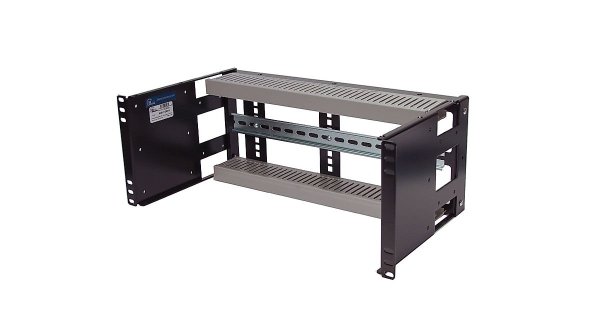 Heavy Duty 4U Rackmount Din Rail Panel - Adjustable Depth