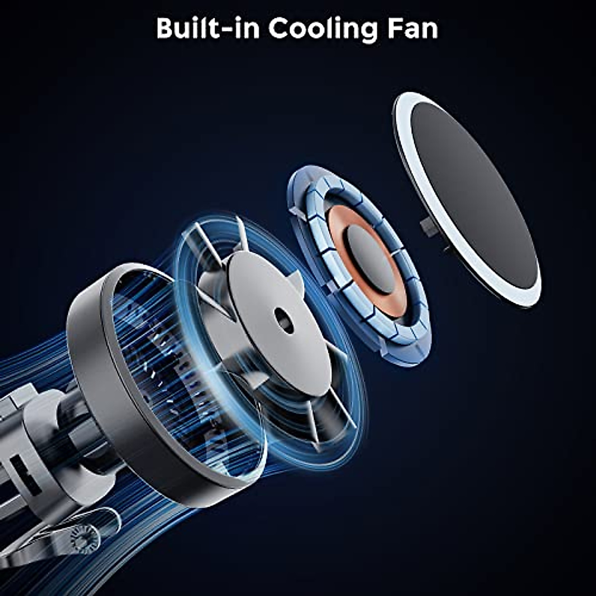 Magnetic Wireless Car Charger Compatible with Magsafe Car Mount Charger Max 15W Fasting Charging Vent, Windshield, Dashboard Universal for iPhone 14/13/12/11 Series