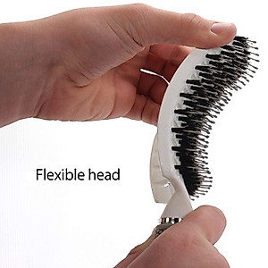 Boar Bristle Hair Brush set – Curved and Vented for Wet and Dry Detangling Hair Brush for Women Long, Thick, Thin, Curly & Tangled Hair Vent Brush - Stocking Stuffers Gift kit
