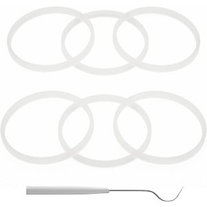 6-Pack Sealing Gaskets 3.2 inch/8.3 cm Rubber Gaskets O-Ring White Replacement Parts for Ninja Professional Blenders BL660 BL770 BL780…