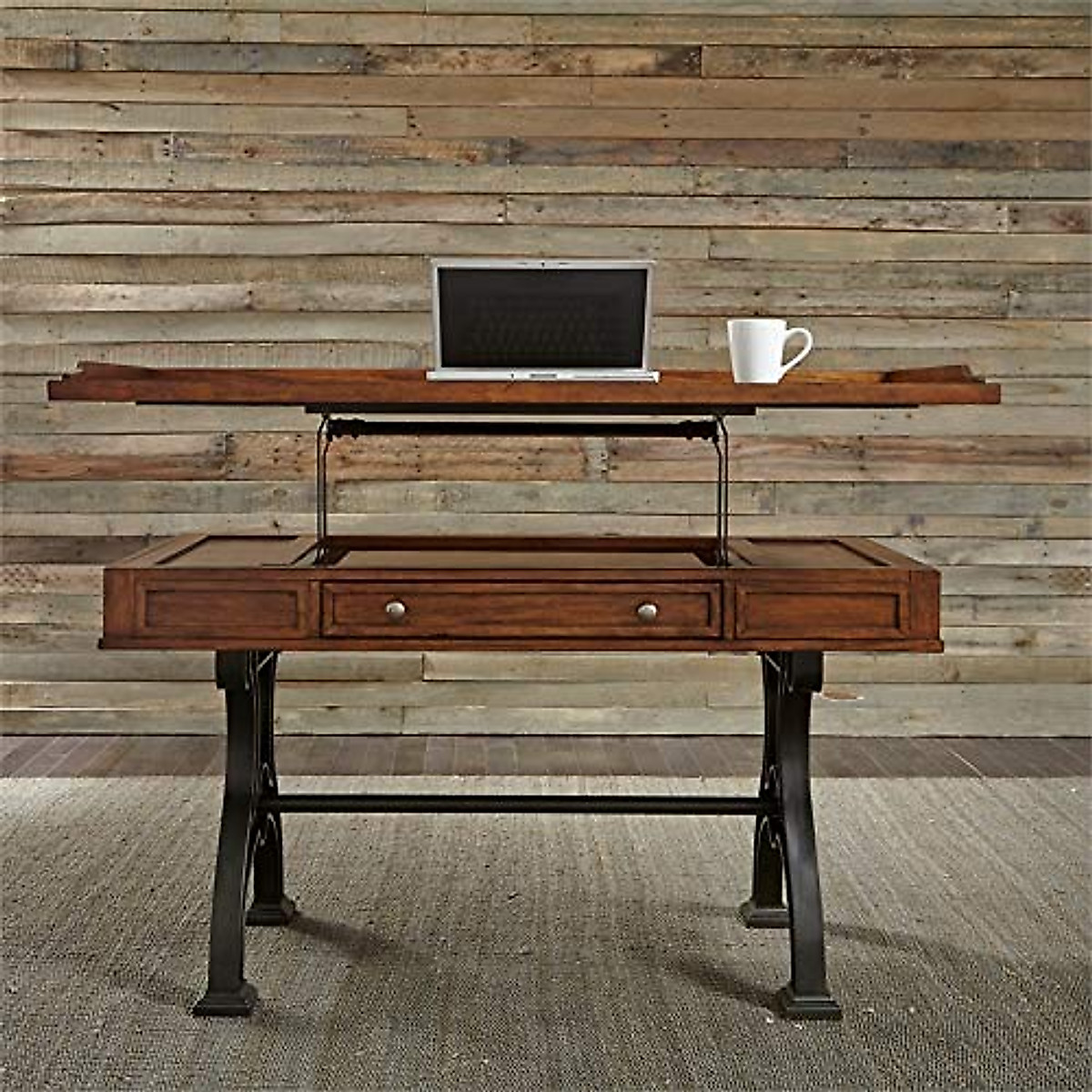 Liberty Furniture INDUSTRIES Arlington House Lift Top Writing Desk, Brown