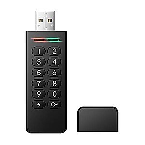 Encrypted USB Drive, INNÔPLUS Secure Flash Drive 256-bit 16 GB, U Disk USB 2.0, Hardware Password Memory Stick for Personal Protection, Aluminum Shell with FIPS Validated, Military Encryption Keypad