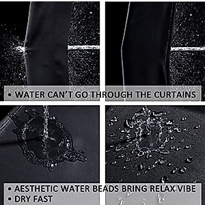 Black Tier Curtains 24 Inch Length for Kitchen,Dark Out Heat Sun No Light Blocking Thermal Insulated Fabric Small Blackout RV Blinds/Shades for Inside Windows Travel Trailers Accessories,Pair Set of 2