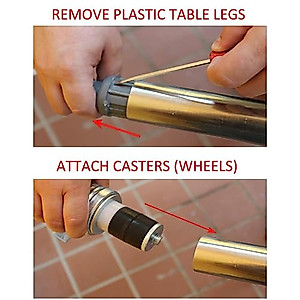 Commercial Stainless Steel Work Table with Undershelf & Casters (14X30)