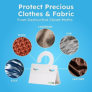 BugMD Clothes Moth Boss Traps - Sticky Glue Bug Repellent Pheromone Attractor for Closets Wardrobes Cabinet Drawers, Moth Balls for Closet, Moth Traps with No Harsh Chemicals, Pantry Moth Trap