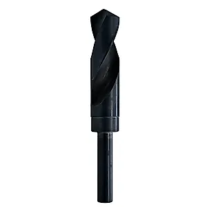 MAXTOOL 57/64" Silver and Deming Drill Bits HSS M2 S & D Drill Bits Prentice Twist Drills Black Oxide 1/2" Reduced Shank 6" OAL; SD02B00R057