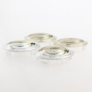 CChiai 4PCS 1-3/16 Inch Inner Diameter Faucet Index Buttons Universal Hot and Cold Bathroom Sink Handle Buttons Acrylic Bathtub Faucet Handle