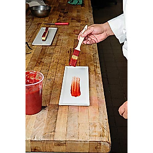 Matfer Bourgeat Natural Pastry and Basting Brush, Flat, Commercial Grade with Exoglass Handle, 1 1/2"