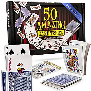 50 Amazing Card Tricks Kit for All Ages with Trick Decks Included
