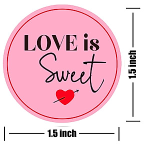 YOUOK Love is Sweet Stickers ,2 Inch Thank You Stickers Love Labels for Holiday,Wedding,Party,and Arts Decoration(200 Pcs)