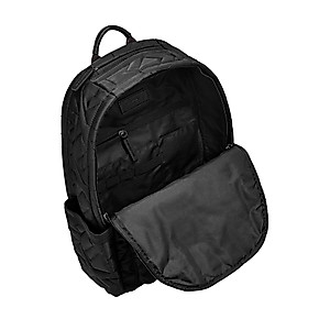 Fossil Unisex Buckner Fabric Backpack with Travel Strap Bag, Color: Black (Model: MBG9587001)