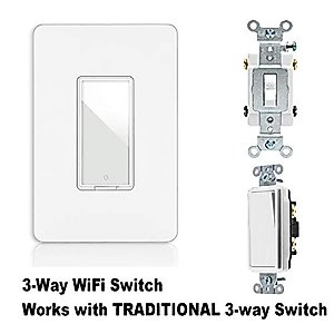 3 Way Smart Switch by Martin Jerry, Compatible with Alexa, Smart Home Devices Works with Google Home, 2.4G WiFi, No Hub, Works with Traditional 3-Way 4-Way Light Switch