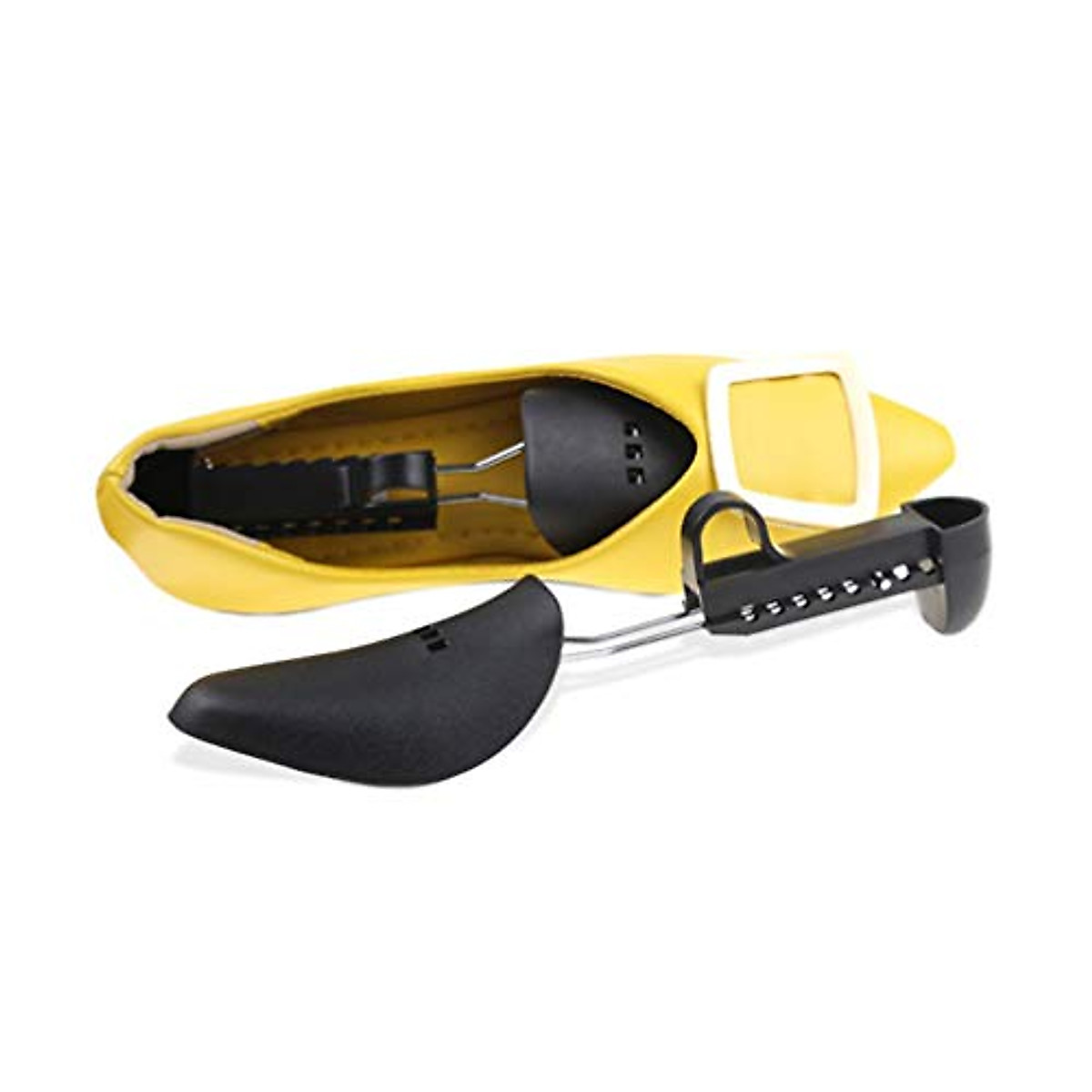 DOITOOL Sneaker Rack Sneaker Rack 4 Pcs Plastic Shoe Stretcher Adjustable Shoe Tree Shoe Shaper Boot Holder Shaper Organizers for Women Shoe Size 35-39 Black Mens Shoe Rack Sneaker Shelf