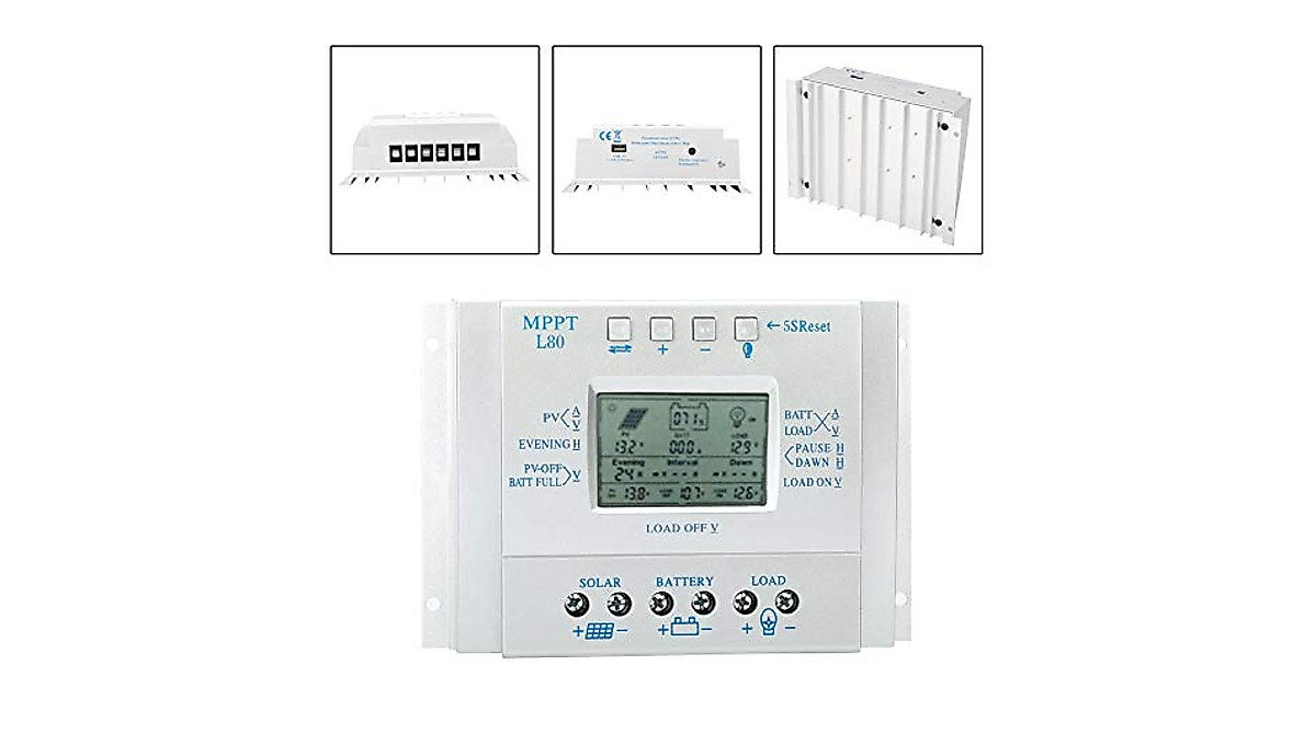 Efficient 80A Solar Charge Controller with LCD Display