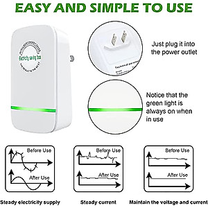 2 pcs Pro Power Saver Energy Saver Household Power Saver pro Electricity Saving Box 90V-250V Household Office Market Device Electric Smart US Plug 30KW (White)