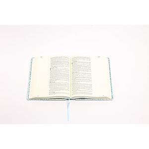 KJV Notetaking Bible, Blue Floral Cloth Over Board, Black Letter, Wide Margins, Journaling Space, Single-Column, Reading Plan, Easy-to-Read Bible MCM Type