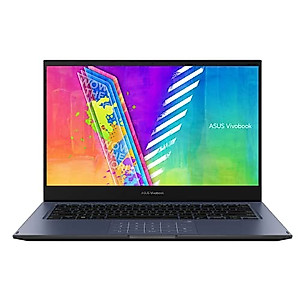 ASUS 2022 VivoBook Go 14 Flip Thin and Light 2-in-1 Touch Laptop, Intel Celeron N4500 Processor, 4GB RAM, 64GB eMMC Flash Memory, Intel HD Graphics, HD Webcam, Quiet Blue, Win 11 S, 32GB USB Card