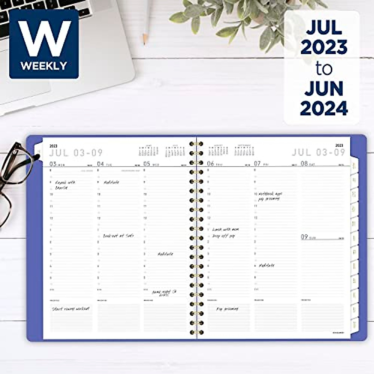 AT-A-GLANCE 2023-2024 Planner, Weekly & Monthly Academic Appointment Book, 8-1/4" x 11", Large, Contemporary (70957X1824)