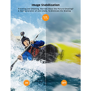 CAMWORLDCAM FOXGEEK Action Camera 4K 20MP WiFi Underwater 131FT Waterproof Sport Cam with Image Stabilization External Microphone Remote Control 2 Batteries & Helmet Accessories Kit, Black