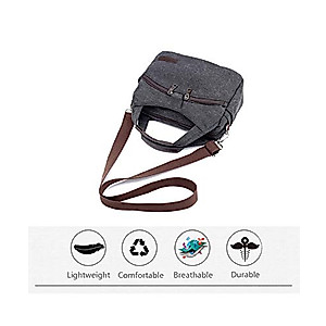 Hobo Bag Canvas Handbag Canvas Purse Canvas Tote for Women, Satchel purses for women Top Handle Tote Shoulder Purse, Crossbody Bag Tote Bag Anti-theft Hobo Tote[Black]