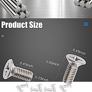 JDDRY 12PCS Stainless Steel Brake Disc Rotor Screws,93600-06014-0H- Compatible With Honda, Acura, Hyundai and Kia,Retaining Hardware Bolts Screw Kit for Front and Rear(Silver,12PCS)