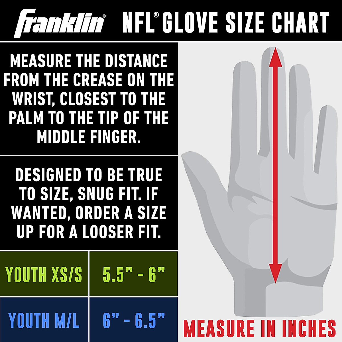 Franklin Sports Dallas Cowboys Youth NFL Football Receiver Gloves - Receiver Gloves For Kids - NFL Team Logos and Silicone Palm - Youth S/XS Pair