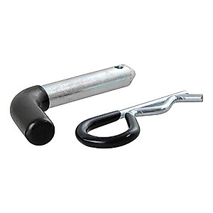 CURT 21411 Trailer Hitch Pin & Clip with Vinyl-Coated Grip, 1/2-Inch Diameter, Fits 1-1/4-Inch Receiver