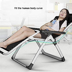 XZGDEN Lightweight Deck Chair Recliners,Locking Patio Outdoor Lounger Chair Oversize XL Padded Adjustable Recliner with Headrest Support 440lbs (Color : Black)