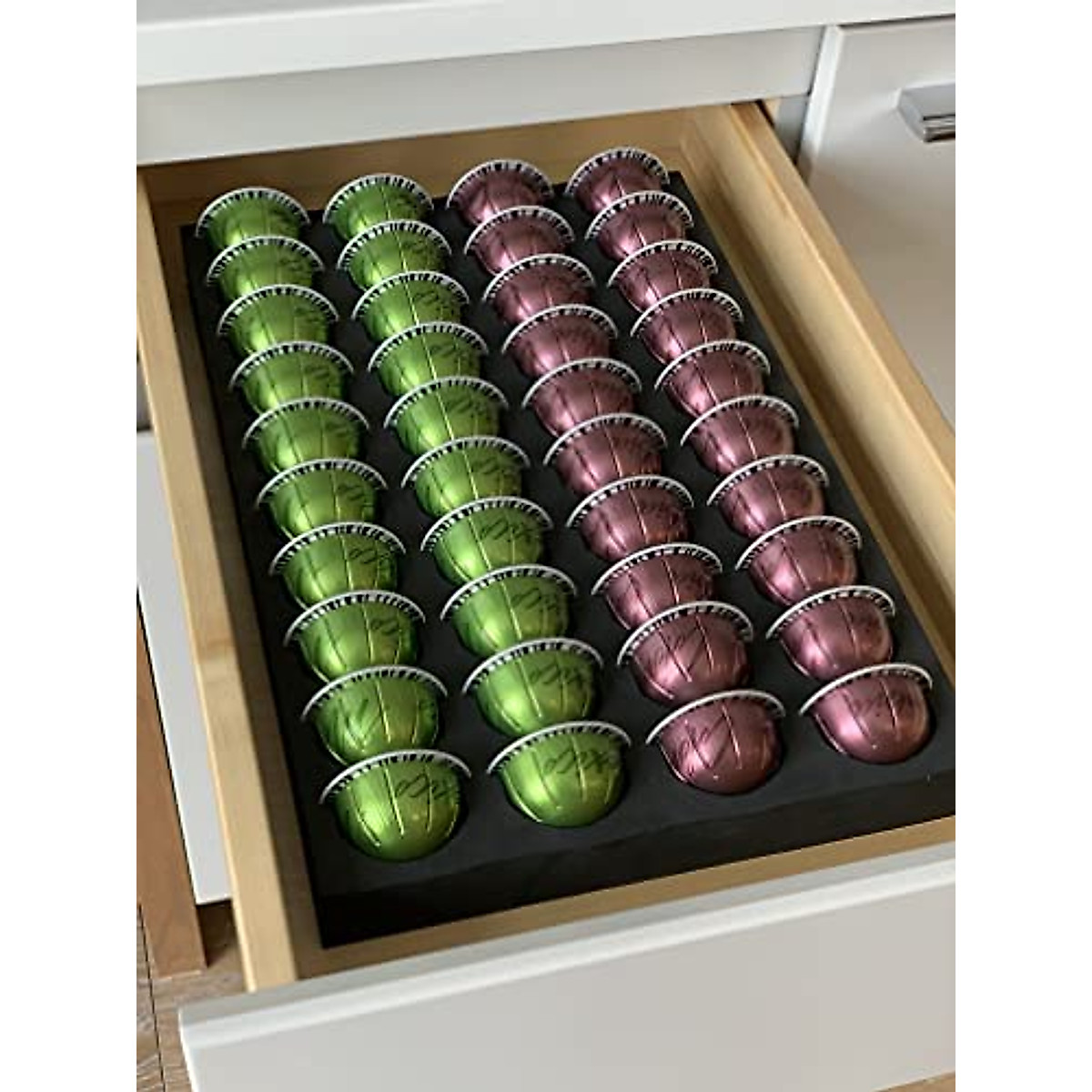 Coffee Pod Storage Tray, Organizer Compatible with Nespresso Vertuoline For Drawer or Countertop 40 Vertuo Capsule Capacity