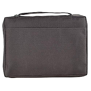 Christian Art Gifts Men/Women's Bible Cover Deeply Rooted In God's Love, Brown/Blue Canvas, Medium