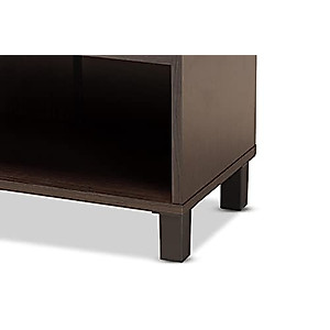 Baxton Studio Dark Brown Shoe Cabinet ATSC1613-Modi Wenge-Shoe Cabinet