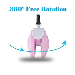 Baby Walker Wheels Replacement, Set of 2, Baby Walker Accessories, Plastic Wheels Casters, Universal Wheels (10mm, Pink)